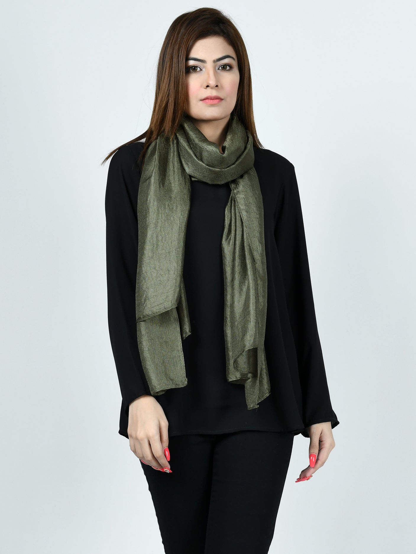 Plain Silk Scarf – Limelightpk