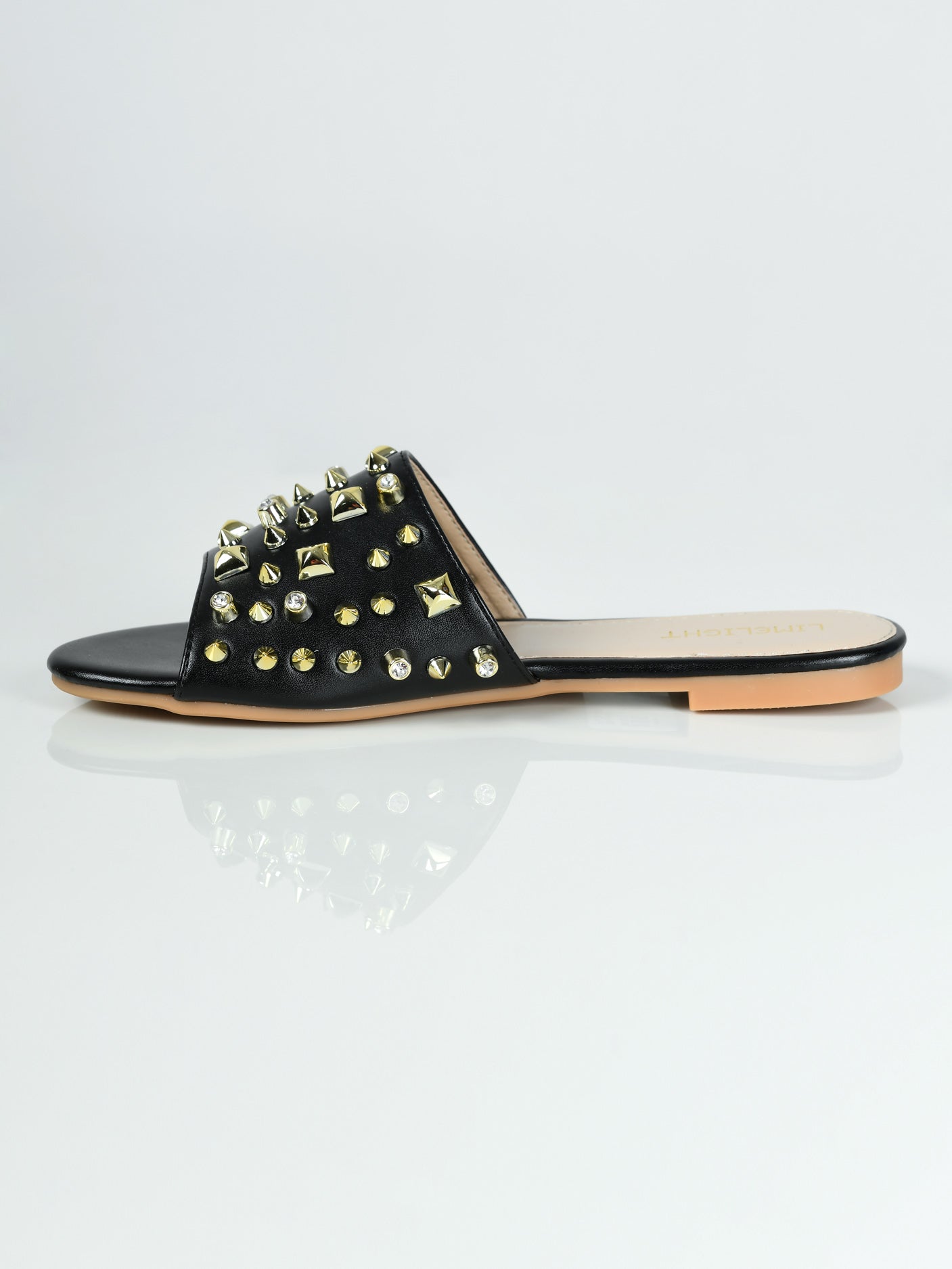 Studded Slides - Black – Limelightpk