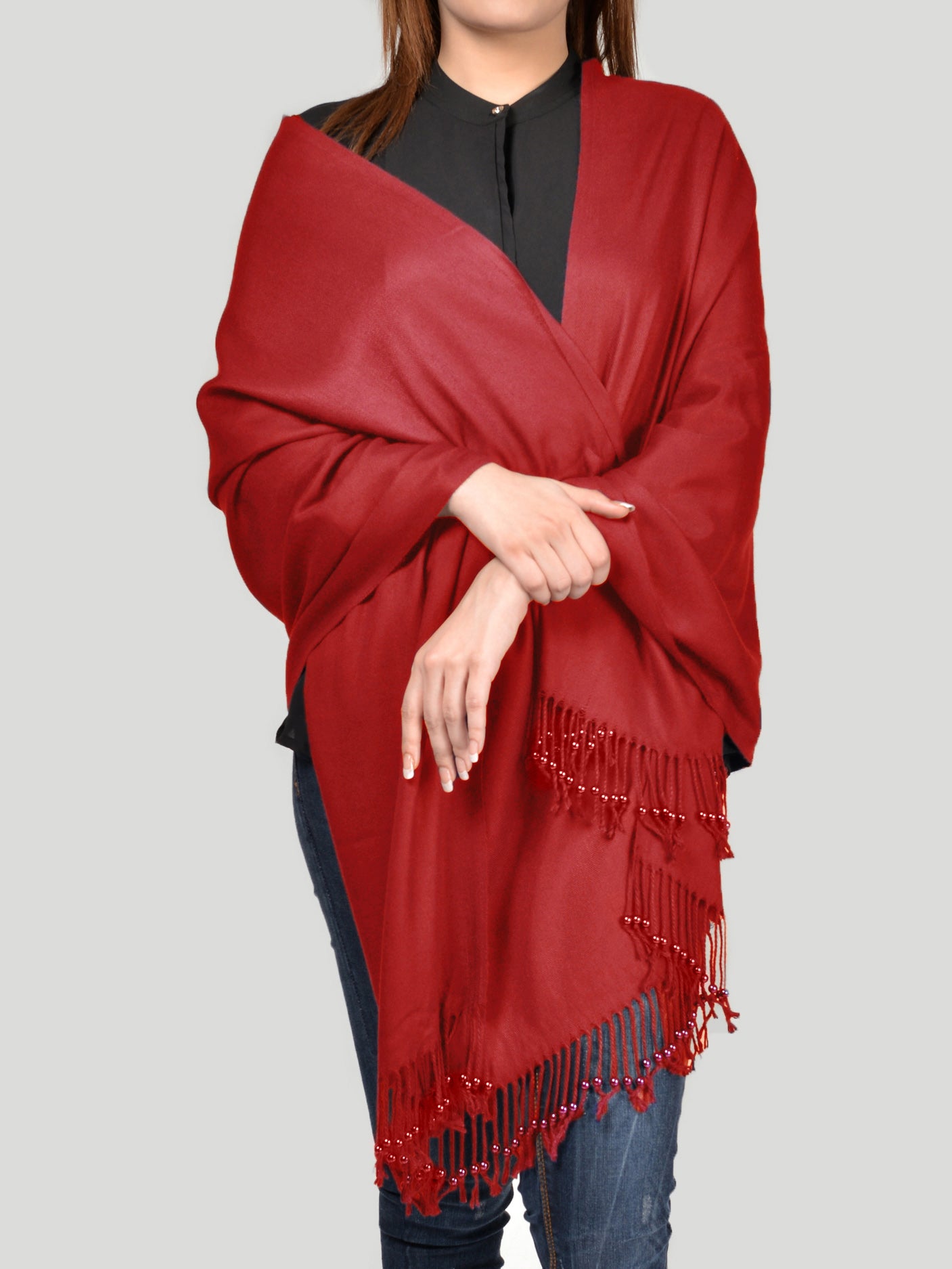 Pearl Shawl-Red – Limelightpk