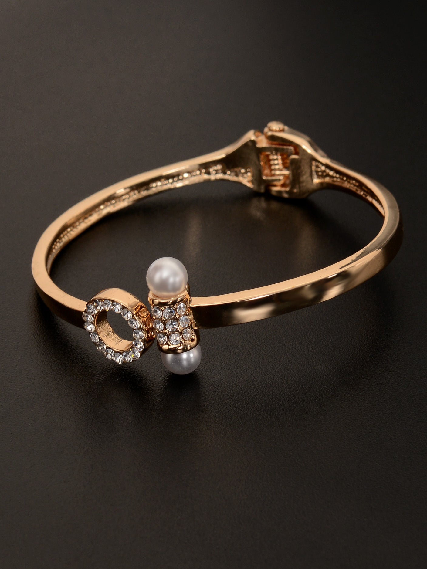 Rhinestone Pearl Cuff Bangle – Limelightpk