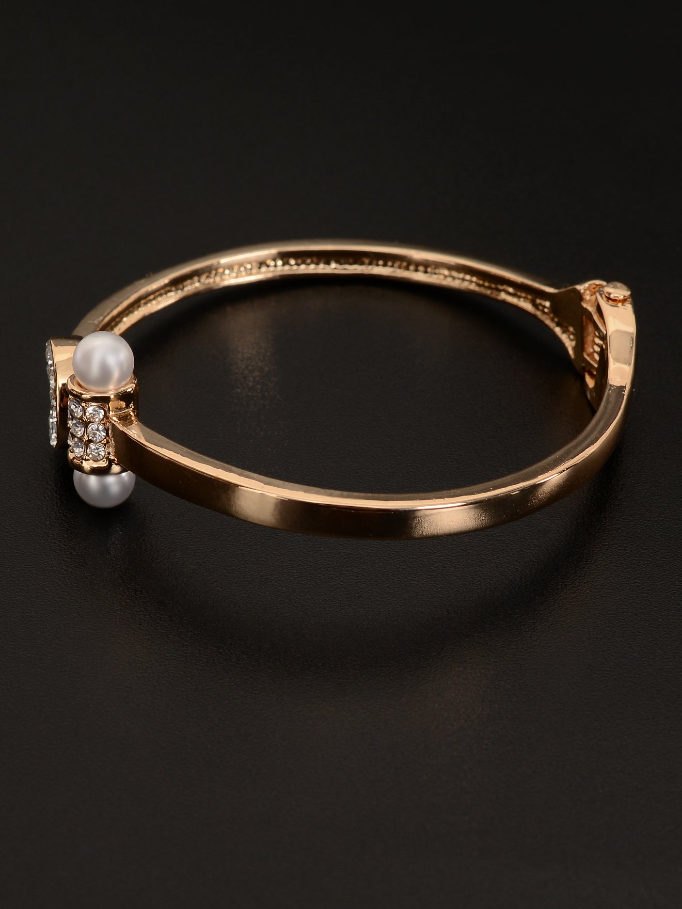 Rhinestone Pearl Cuff Bangle – Limelightpk